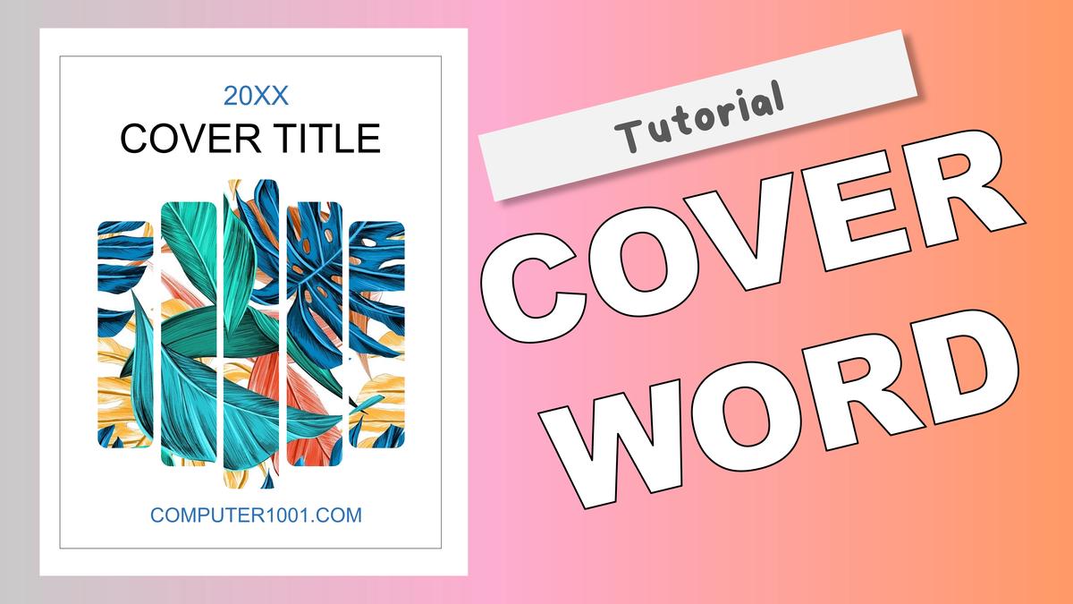 Create a Fancy Cover Page in Word (Template Free Download)