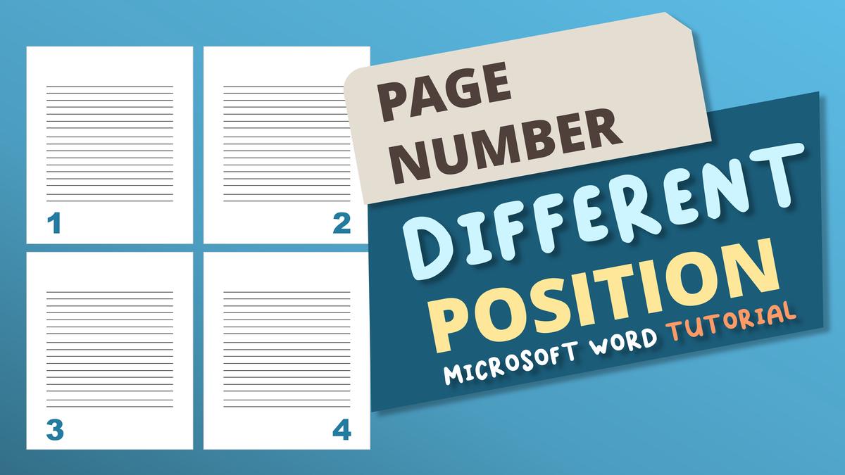 Create Different Page Number Position In Word ODD And EVEN Pages Different FIRST Page Create Different Page Number Position In Word ODD And EVEN Pages Different FIRST Page