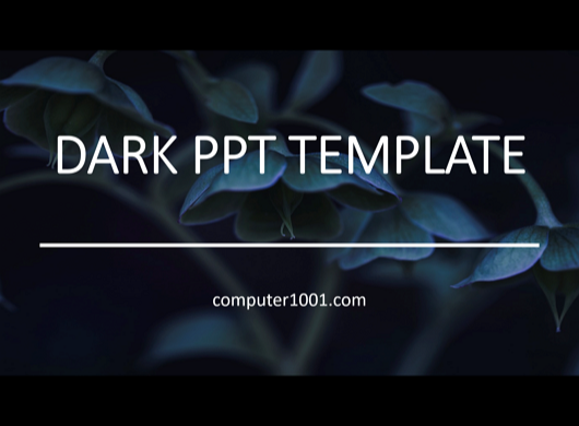 27+ Template PPT Dark Gratis