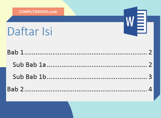 Cara Membuat Daftar Isi Otomatis di Word