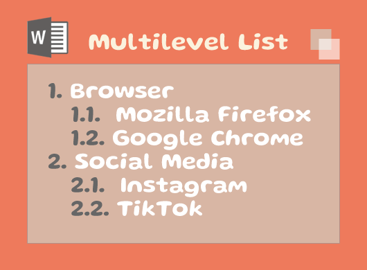 Cara Membuat Multilevel List di Word