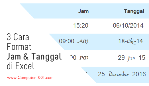 3 Cara Format Tanggal dan Jam di Excel