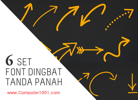 6 Font Tanda Panah Gratis