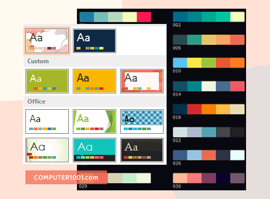 Dapatkan Theme Baru & 300 Palet Warna Word, Excel, PowerPoint