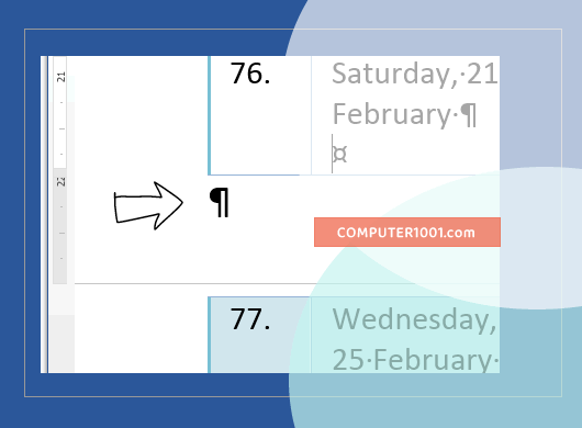 Cara Menghapus Paragraf di Antara Baris Tabel Word