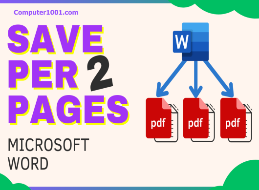 Cara Save Word ke PDF Per 2 Halaman