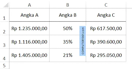 Cara Menampilkan Format Angka Excel di Mail Merge Word